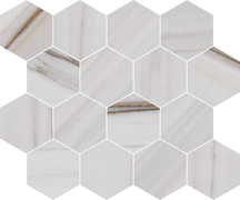 Florida Tile Alustra 3 x 3 Hex 10.22" x 11.81" Porcelain Mosaic – LA ...